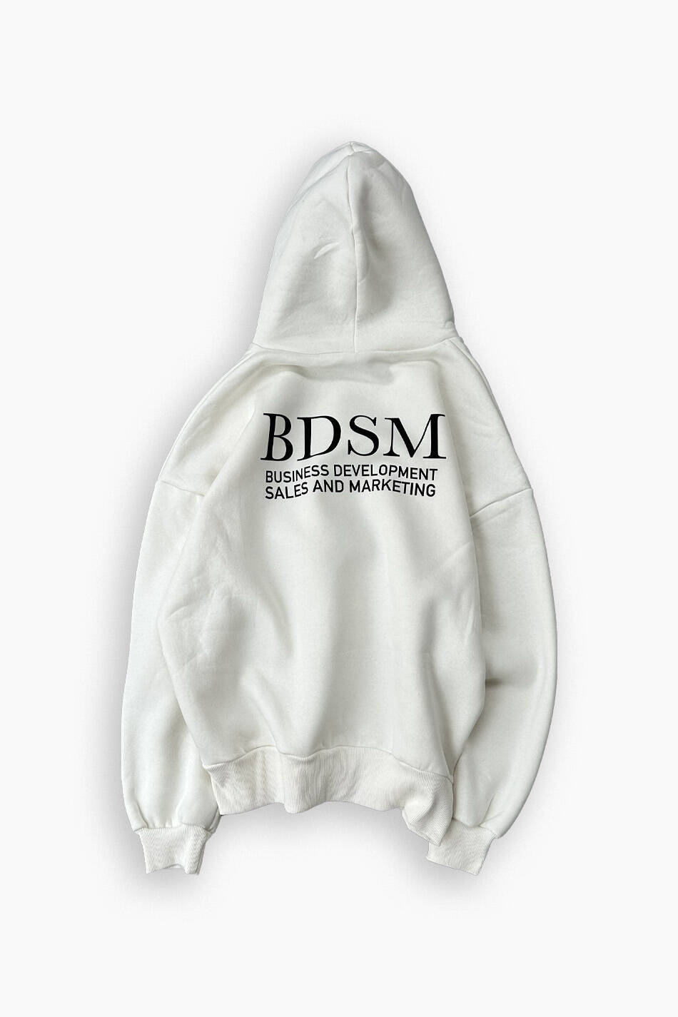 BDSM Ekru Oversize Boxy Fit Hoodie Hoodie & Fermuarlı Sweatshirt SOLDOUT